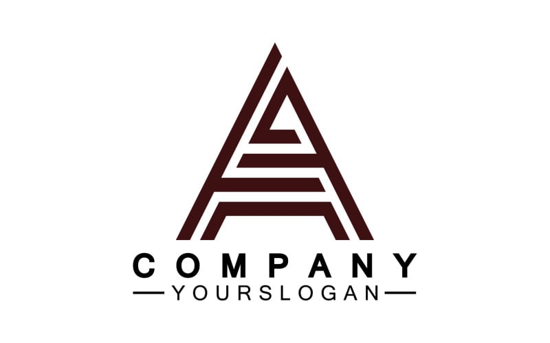 A Letter initial name logo vector v44 - TemplateMonster