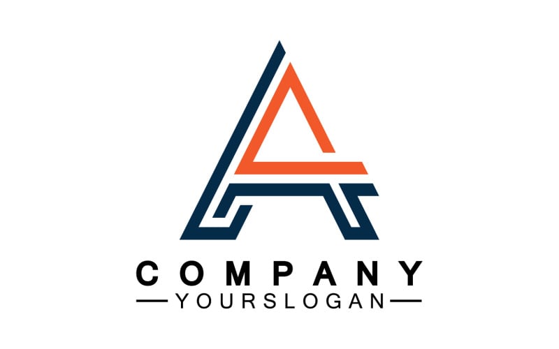 A Letter initial name logo vector v5 - TemplateMonster