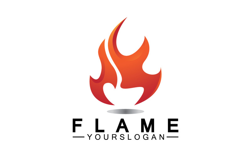 Hot burning fire flame logo vector v41 - TemplateMonster