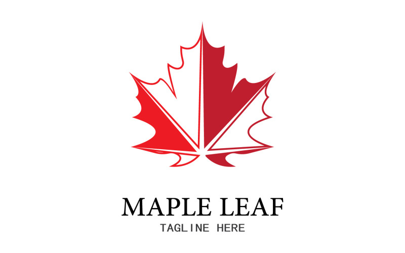 Leaf Mapple vector logo icon v16 #355065 - TemplateMonster