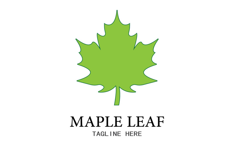 Leaf Mapple vector logo icon v1 #355045 - TemplateMonster