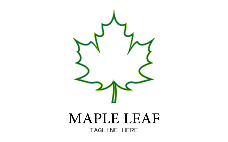 Leaf Mapple vector logo icon v2 #355055 - TemplateMonster