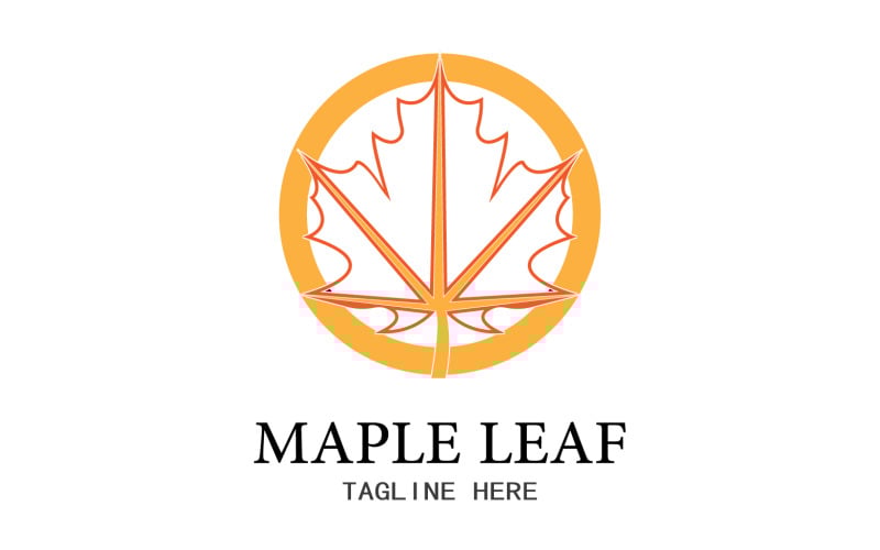 Leaf Mapple vector logo icon v40 #355093 - TemplateMonster