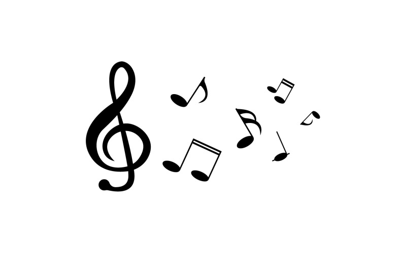 Music Player note vector logo icon v29 - TemplateMonster