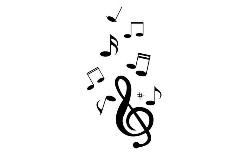 Music Player note vector logo icon v31 - TemplateMonster