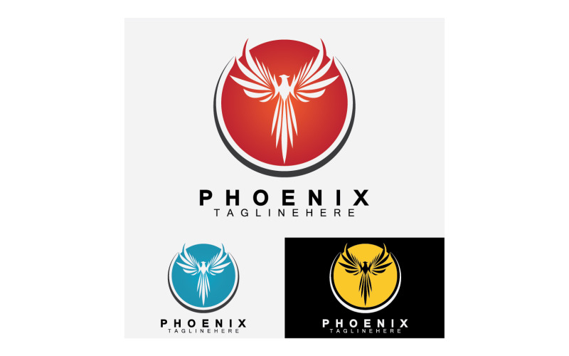 Phoenix bird logo vector v14 #355149 - TemplateMonster