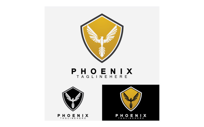 Phoenix bird logo vector v18 #355154 - TemplateMonster