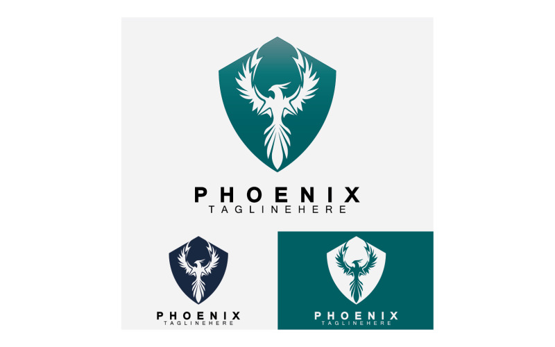 Phoenix bird logo vector v21 #355158 - TemplateMonster