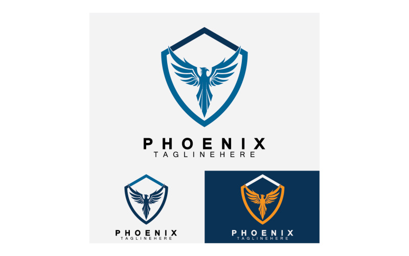Phoenix bird logo vector v22 #355156 - TemplateMonster