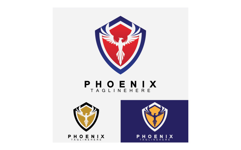 Phoenix bird logo vector v23 #355159 - TemplateMonster