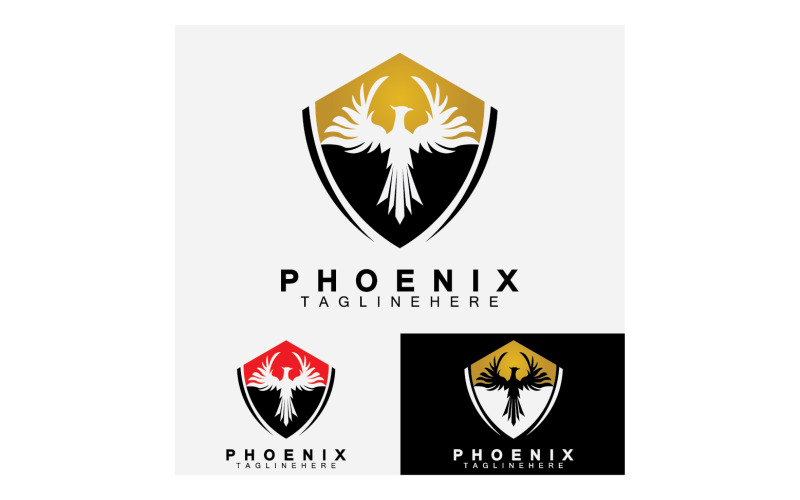 Phoenix bird logo vector v24 #355157 - TemplateMonster