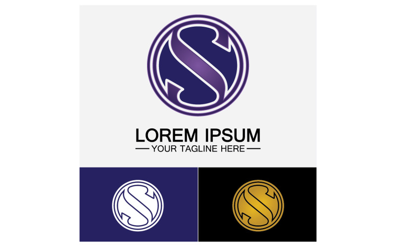 S initial name letter logo icon v39 #355232 - TemplateMonster