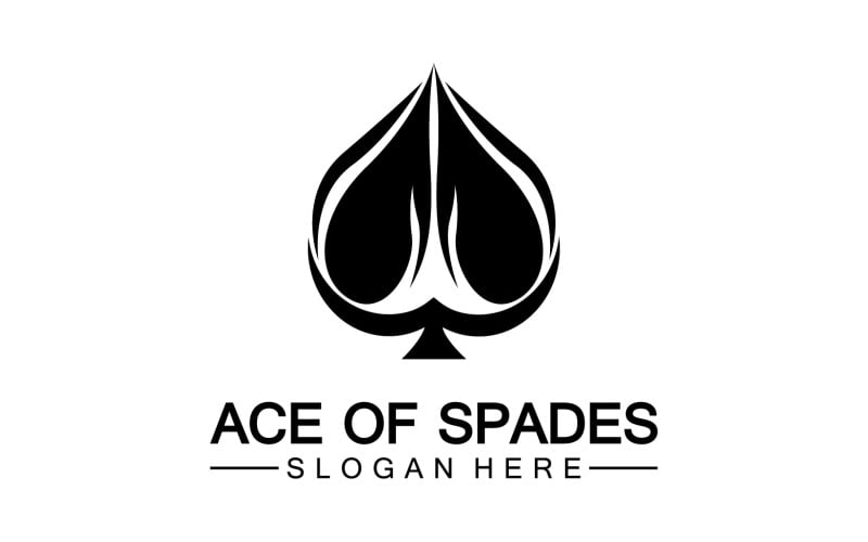 Ace kartı simgesi logo vektör şablonu v30 - TemplateMonster