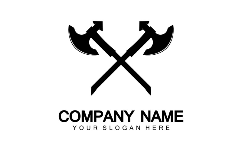Axe icon template logo vector v11 #355695 - TemplateMonster
