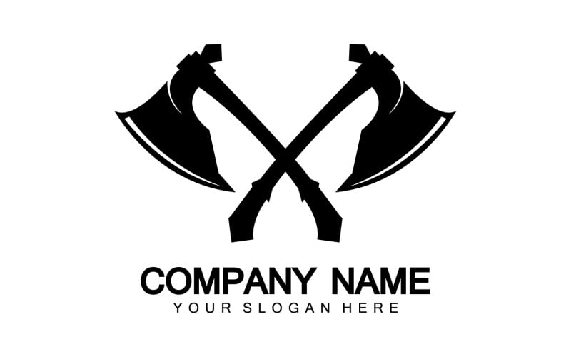 Axe icon template logo vector v2 #355683 - TemplateMonster