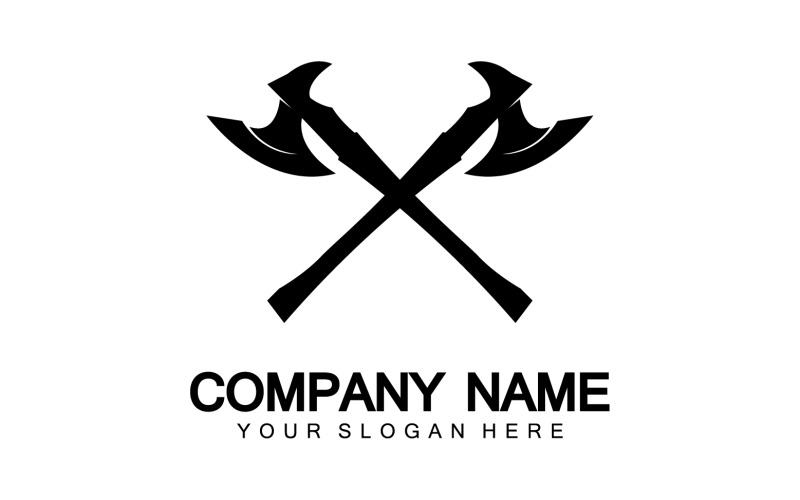 Axe icon template logo vector v5 #355685 - TemplateMonster