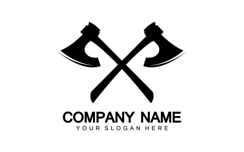 Modèle dicône de hache logo vectoriel v13