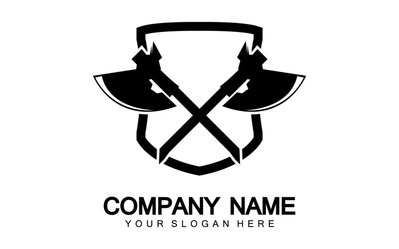 Axe icon template logo vector v23 #355705 - TemplateMonster