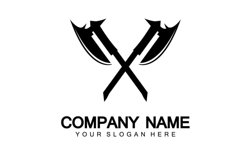 Axe icon template logo vector v33 #355723 - TemplateMonster