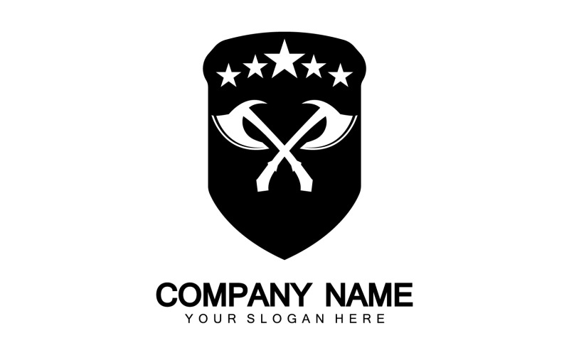 Modèle d'icône de hache logo vectoriel v31