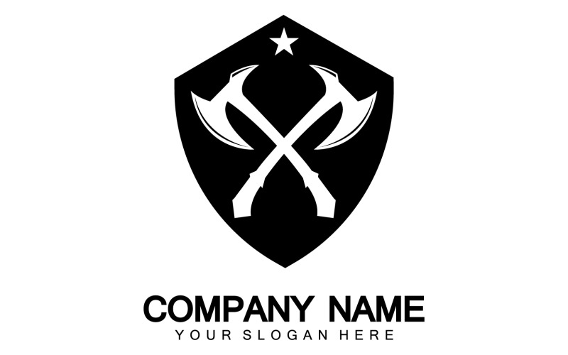 Topór ikona szablon logo wektor v27 #355710 - TemplateMonster