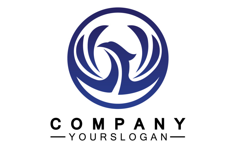 Kartal başlı kuş şahin logo vektör v8 - TemplateMonster