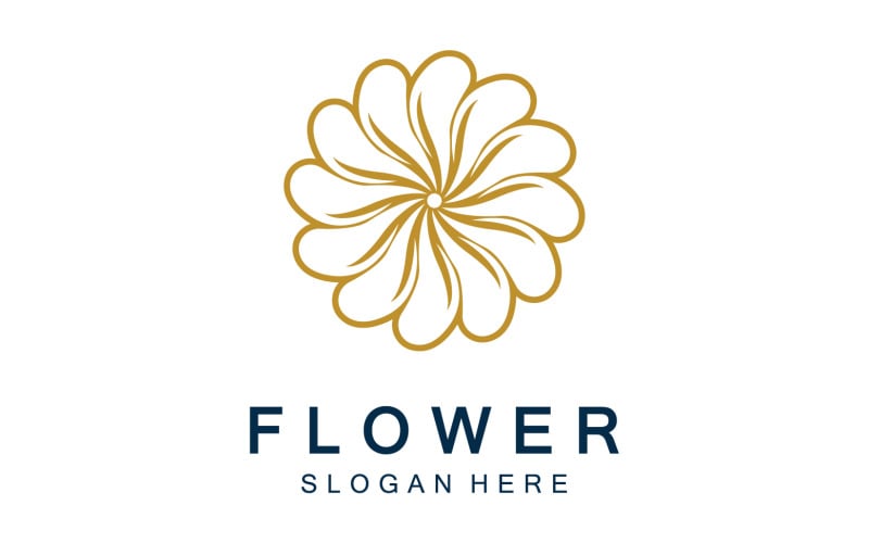 Flower icon logo vector template v12 - TemplateMonster