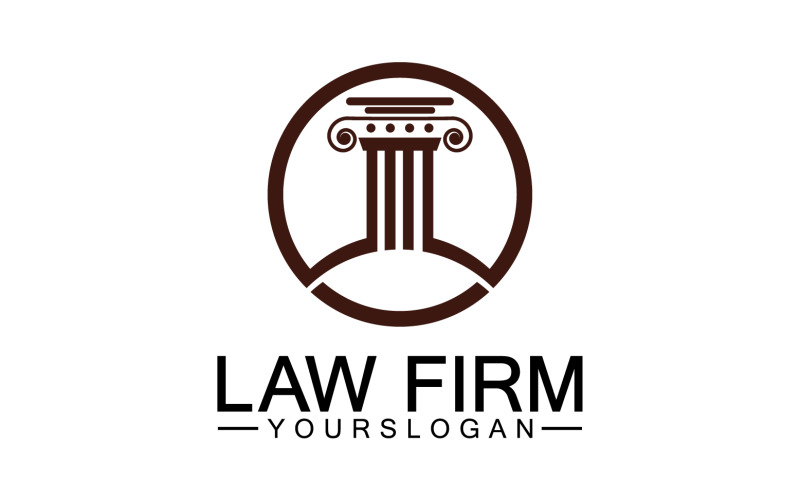 Law firm template icon logo vector v36 - TemplateMonster