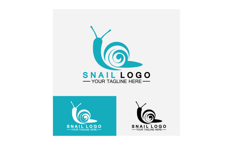 Snail animal slow logo icon vector template v10