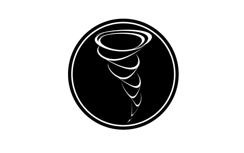 Vetor de logotipo de ícone de vórtice tornado v54