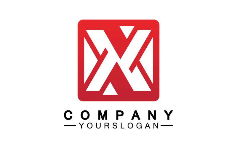 X initial name logo company vector v33 - TemplateMonster