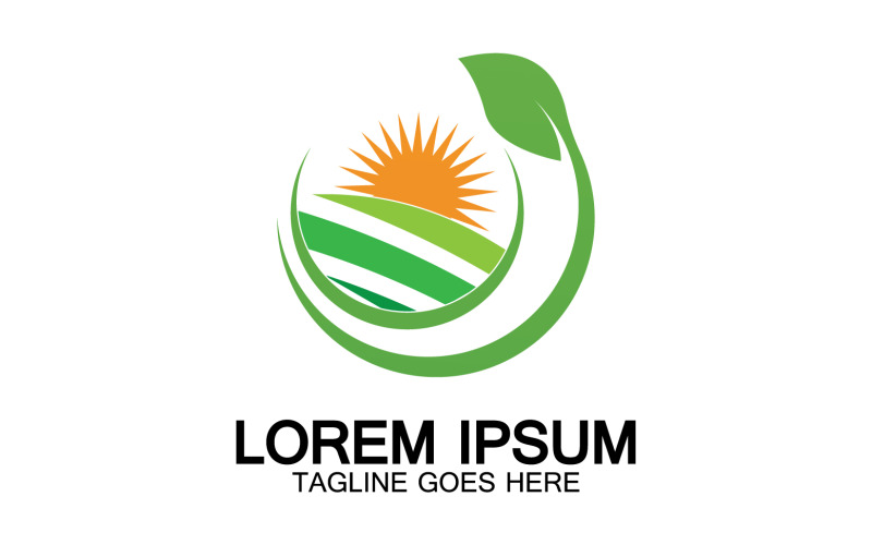 Farmhouse sun green logo vector v12 #356776 - TemplateMonster