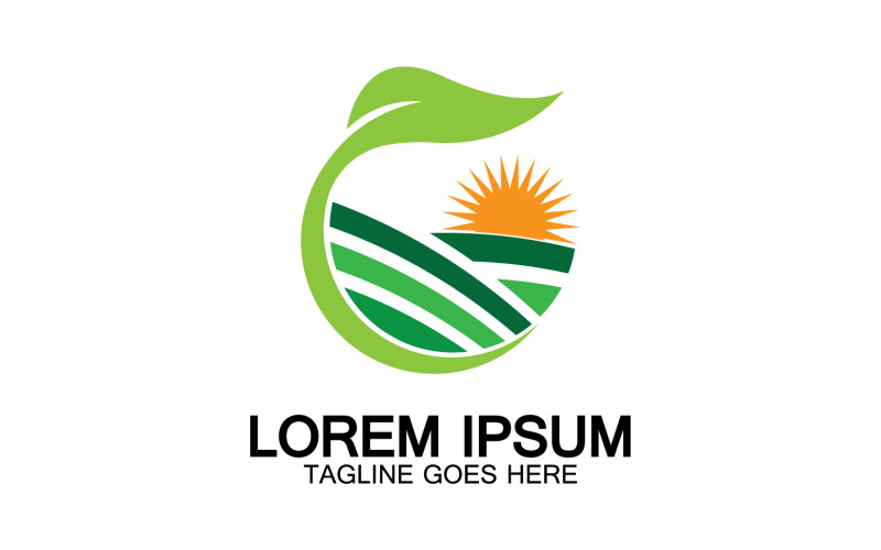 Farmhouse sun green logo vector v14 #356779 - TemplateMonster