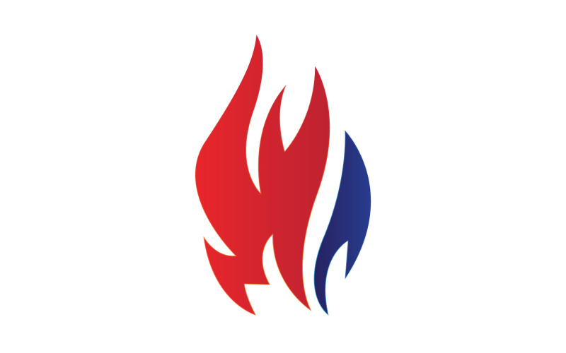 Brennendes Feuer, Flamme, Hots-Logo-Symbol v11