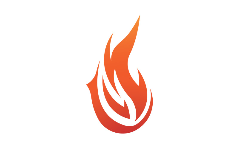 Burning fire flame hots logo icon v14 - TemplateMonster