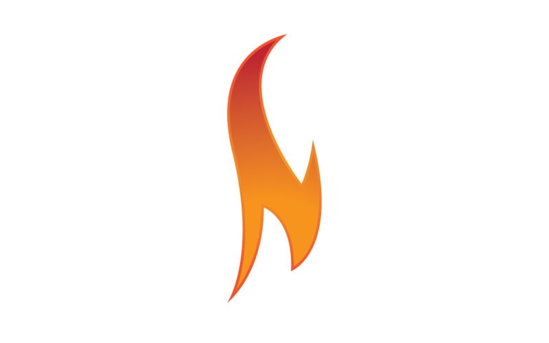 Burning fire flame hots logo icon v26 - TemplateMonster