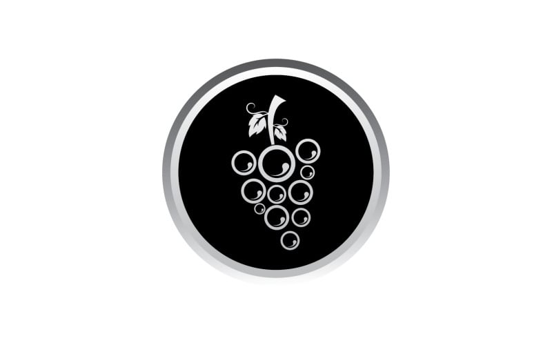 Grape fruits fresh icon logo v68 #356993 - TemplateMonster
