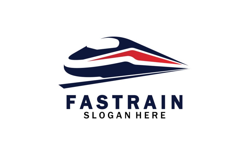Faster train transportation icon logo v10 - TemplateMonster