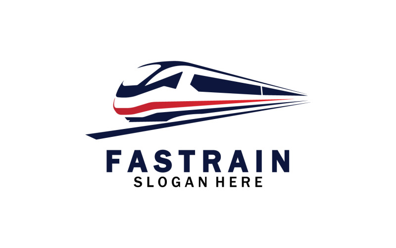 Faster train transportation icon logo v13 - TemplateMonster