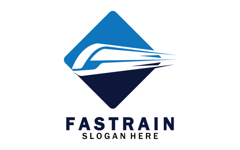 Faster train transportation icon logo v41 - TemplateMonster