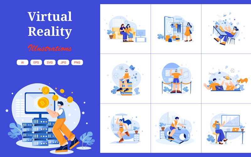M418_ Pack d'illustrations de réalité virtuelle