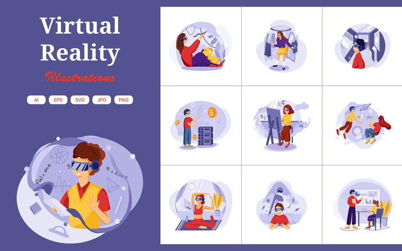 M421_ Virtual Reality Illustration Pack - TemplateMonster