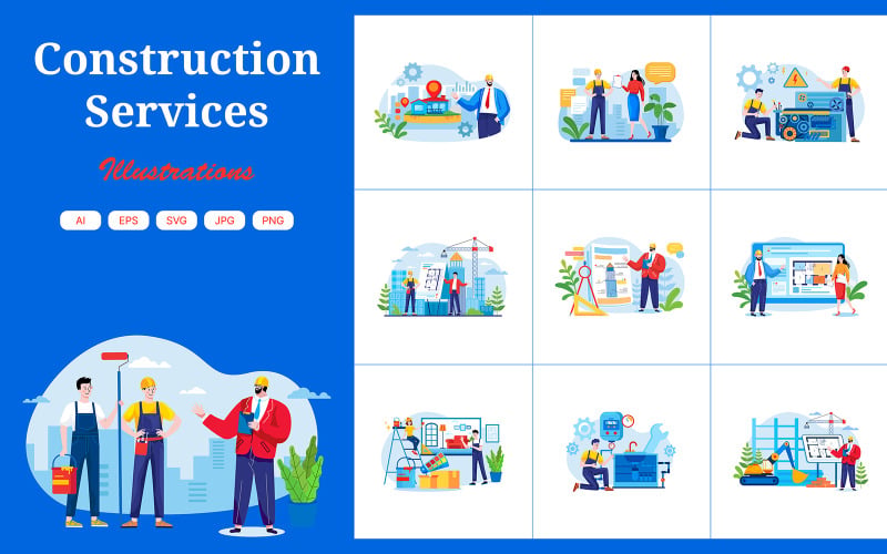 M448_ Construction Illustration Pack - TemplateMonster