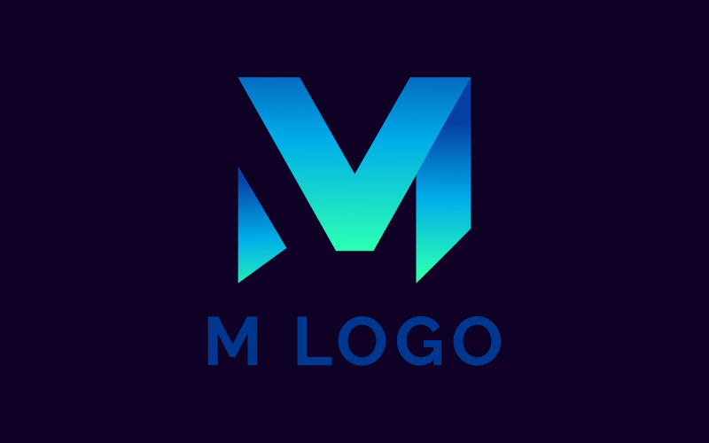 M Harfi Logo Şablonu, Modern Harf Logosu, M Harfi Logosu