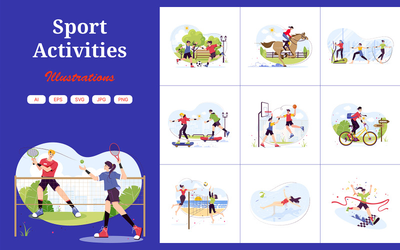 M463_ Sport Activities Illustration Pack - TemplateMonster