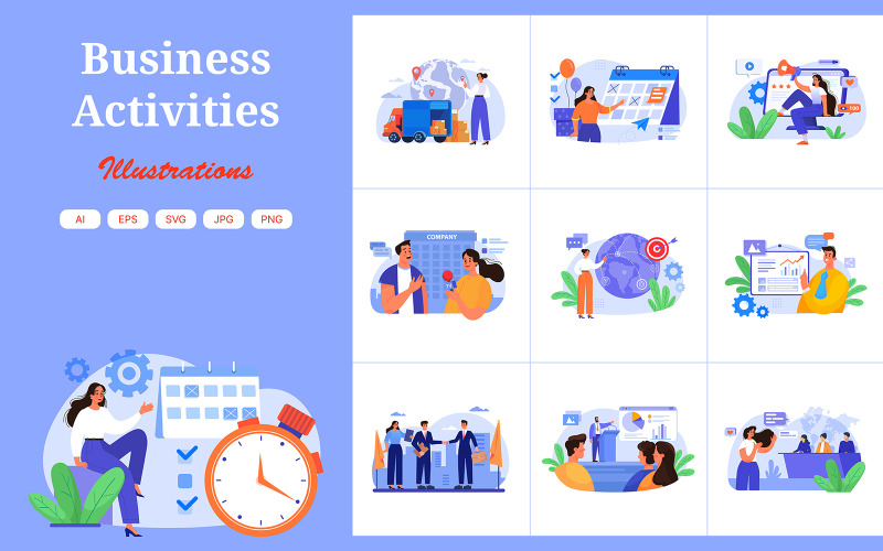 M477_ Business Activities Illustration Pack - TemplateMonster