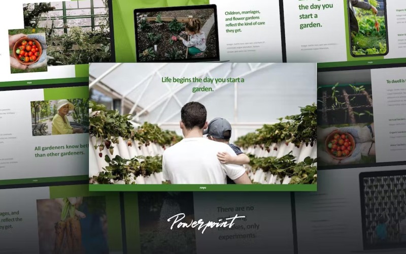 ROYO - Green Business Powerpoint Template - TemplateMonster