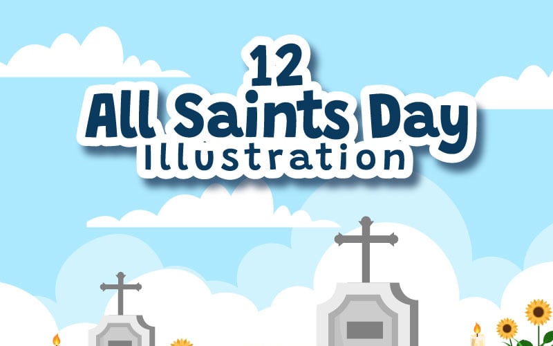 12 All Saints Day Vector Illustration - TemplateMonster