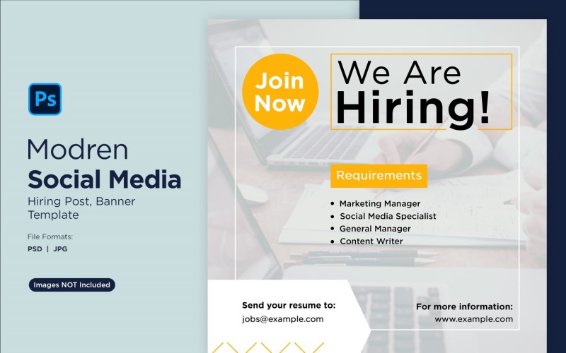 We are hiring Social Media Post Design Template 14