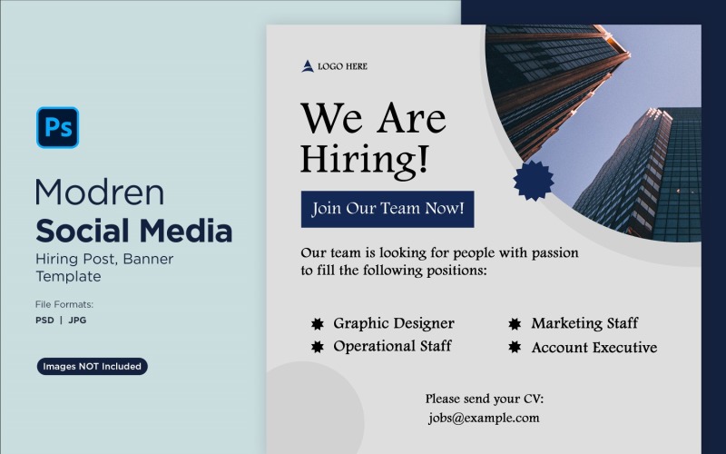 We are hiring Social Media Post Design Template 100